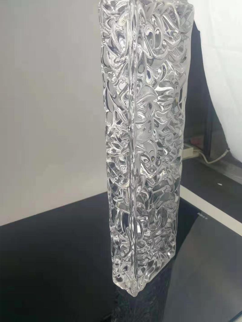 clear sea wave pattern glass blocks