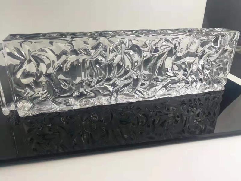 clear sea wave pattern glass blocks