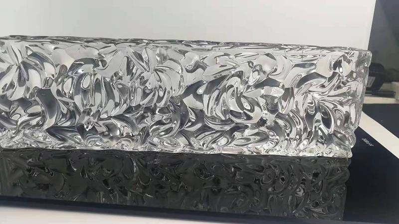 clear sea wave pattern glass blocks