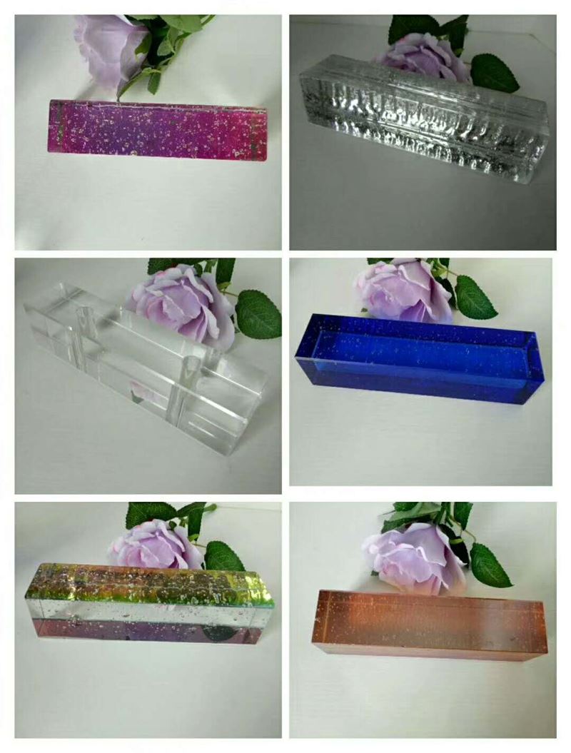 coloured bubble glass window blocks