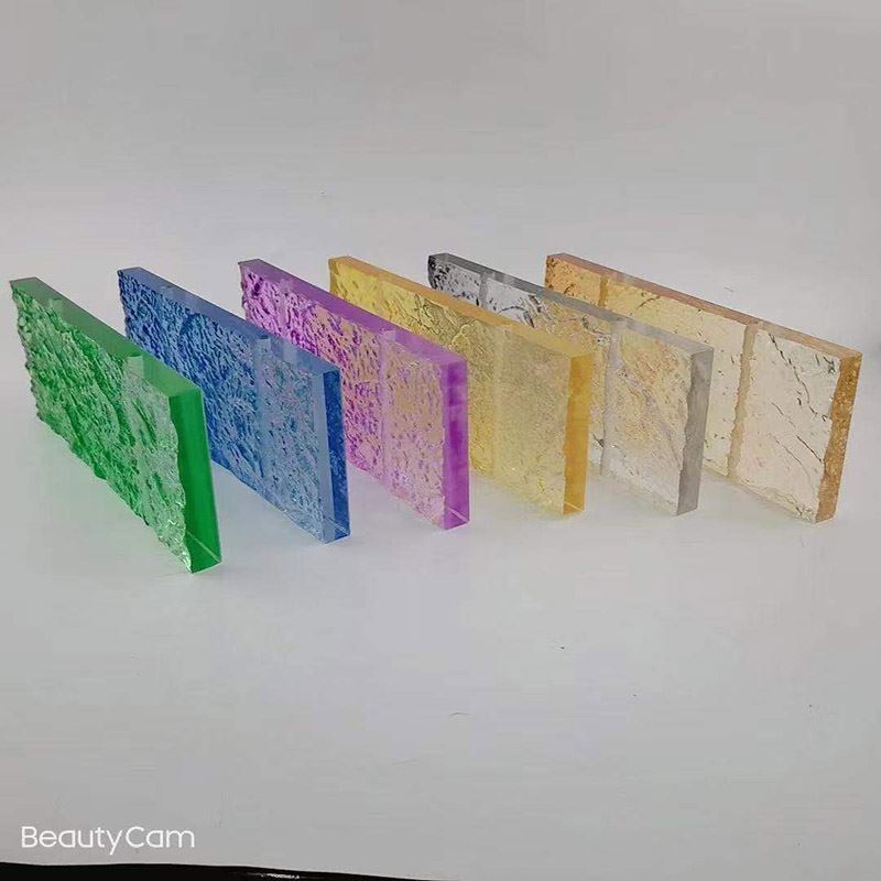 Translucent Thin Glass tile Bricks For Privacy Space Partition Wall Designs