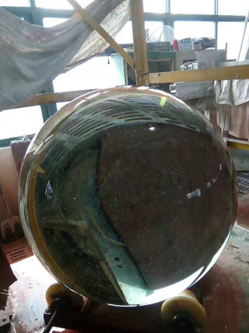 the world's biggest 210cm solid glass sphere spherical lens ball