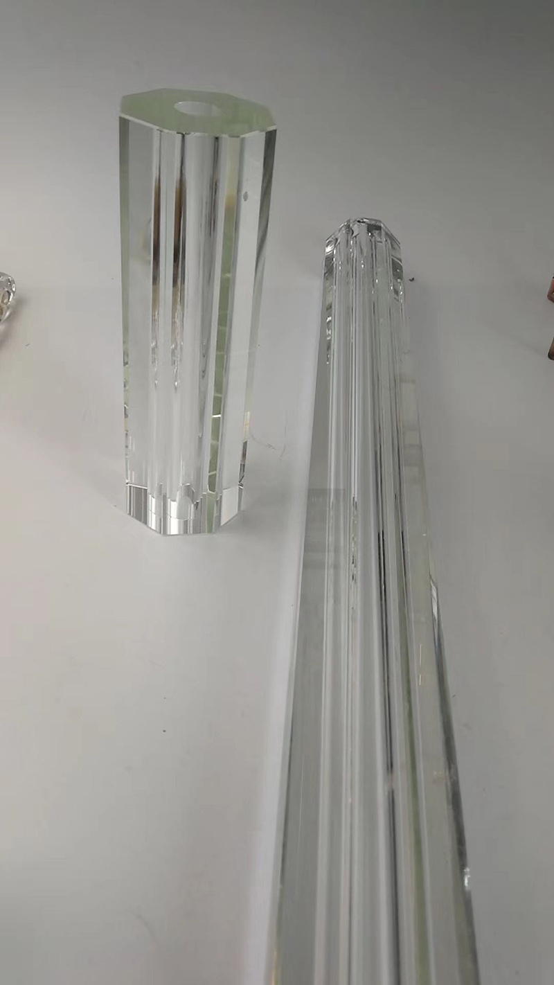 hollow glass tube rods for modern chandelier lighting design