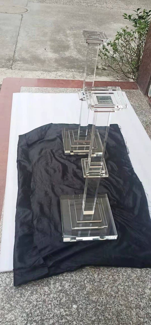 Art Design Glass Pillar Pedestal Crystal Roman Columns For Architecture ...