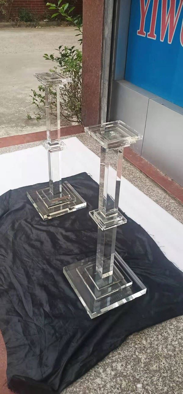 Art Design Glass Pillar Pedestal Crystal Roman Columns For Architecture ...