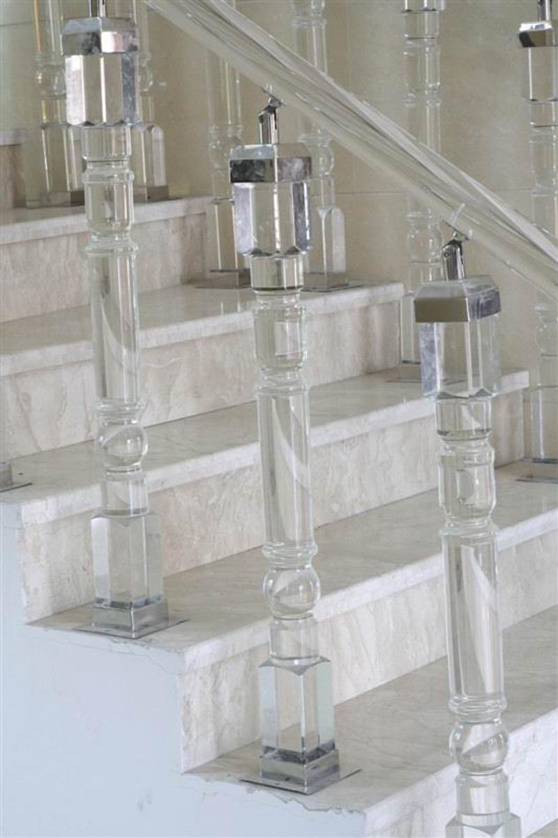 modern design deluxe crystal stair post for home decoration