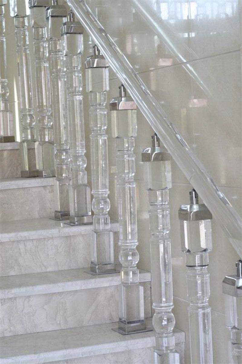 modern design deluxe crystal stair post for home decoration