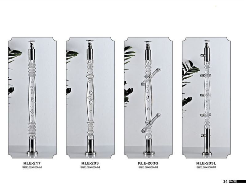 custom design decorative acrylic baluster stair railing