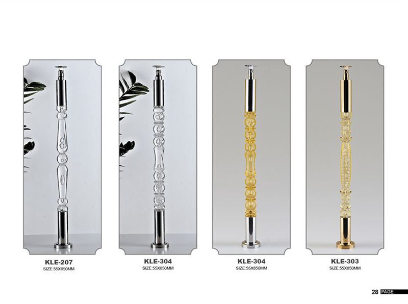 custom design decorative acrylic baluster stair railing