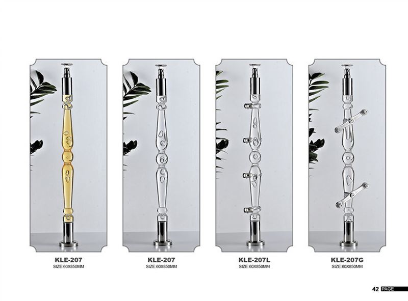 custom design decorative acrylic baluster stair railing