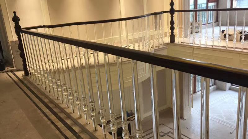 modern design crystal glass pillar railing fencing