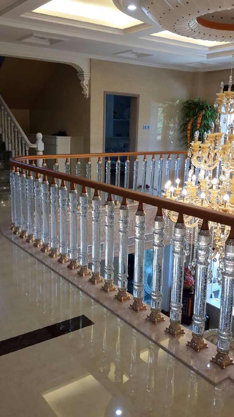 modern design crystal glass pillar railing fencing