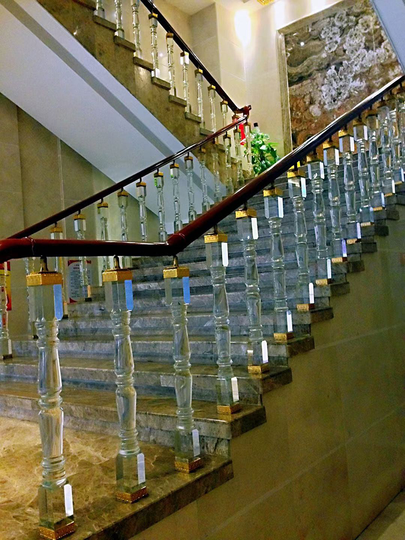 modern design crystal glass pillar railing fencing