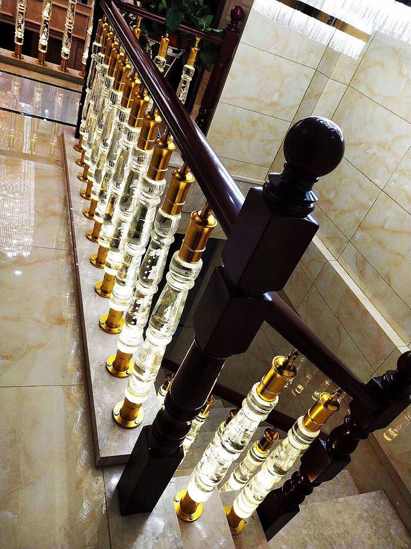 modern design crystal glass pillar railing fencing