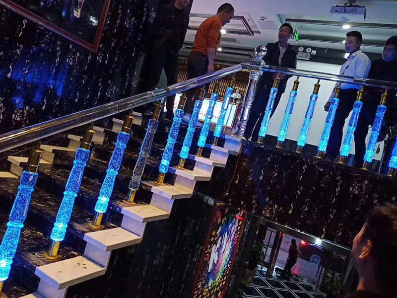 modern design crystal glass pillar railing fencing