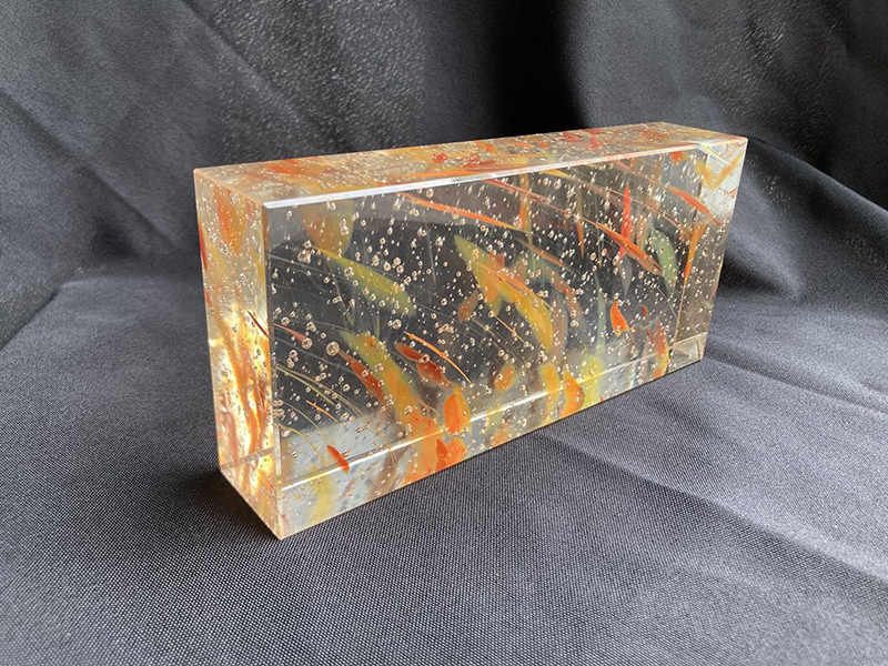 contemporary colorful solid glass bubble blocks for interior and ...
