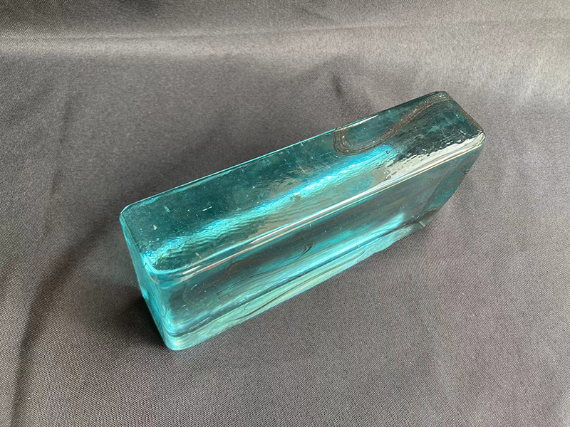 sea blue art decor solid glass blocks for modern architecture interior ...