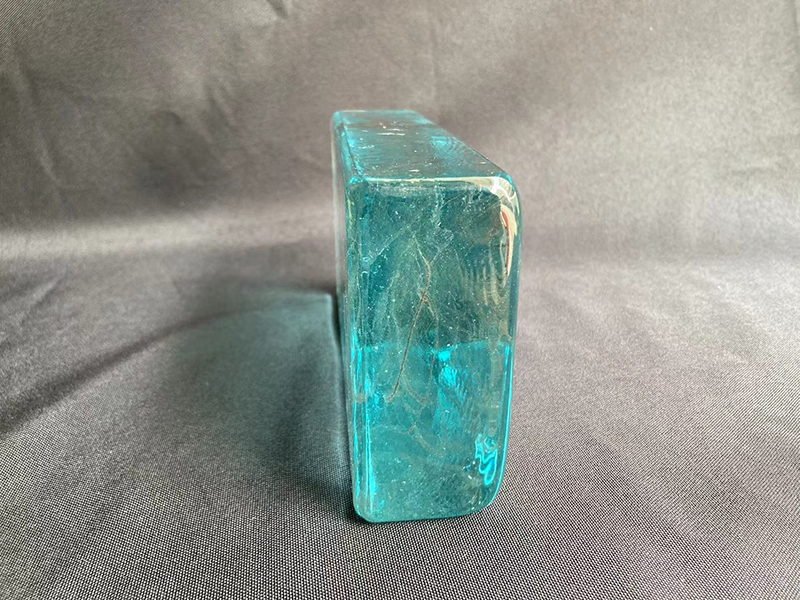 sea blue art decor solid glass blocks for modern architecture interior ...