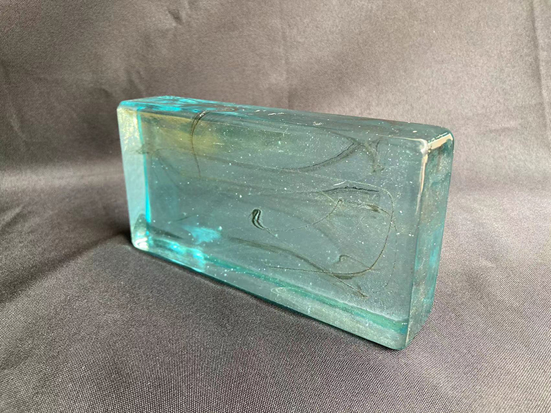 sea blue art decor solid glass blocks for modern architecture interior ...