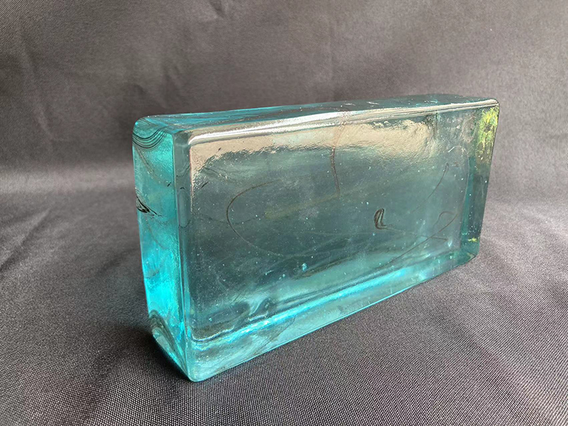 sea blue art decor solid glass blocks for modern architecture interior ...