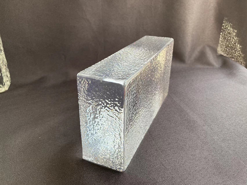 Natural finished Round Corner Orange Peel Pattern Solid Glass Blocks